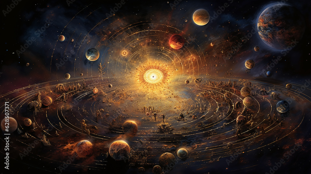 astrology and astronomy background planets and space orbits of planets ...