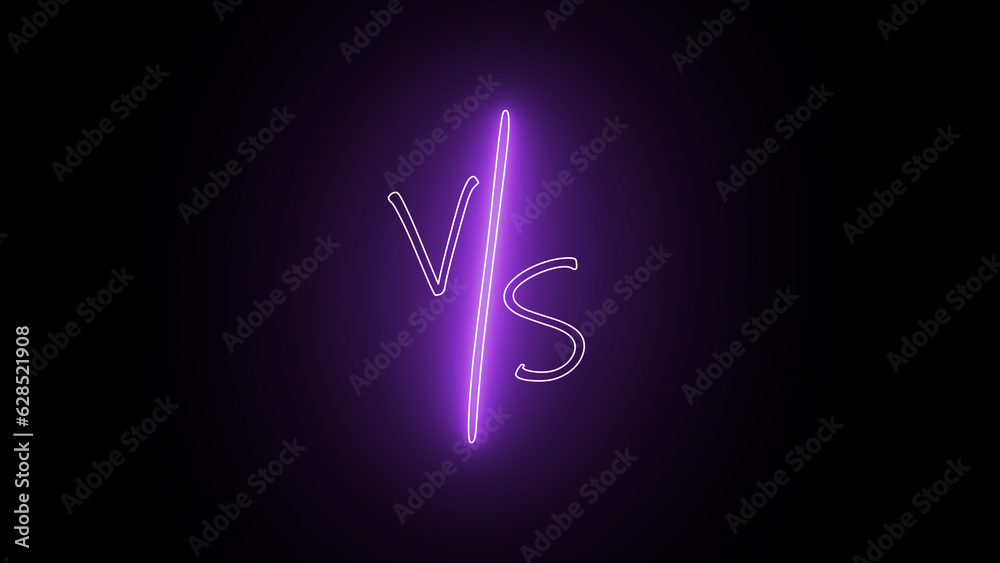 VS Screen Banner for Battle. VS. Versus text logo. Battle vs match ...