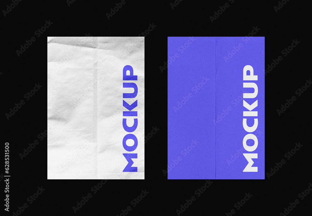 Crumpled Paper Mockup Stock Template | Adobe Stock