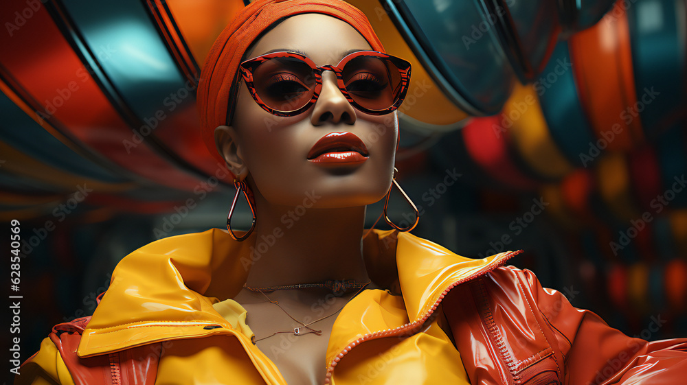 fashion woman colorful, the bold eclectic fashion styles of the Y2K era ...