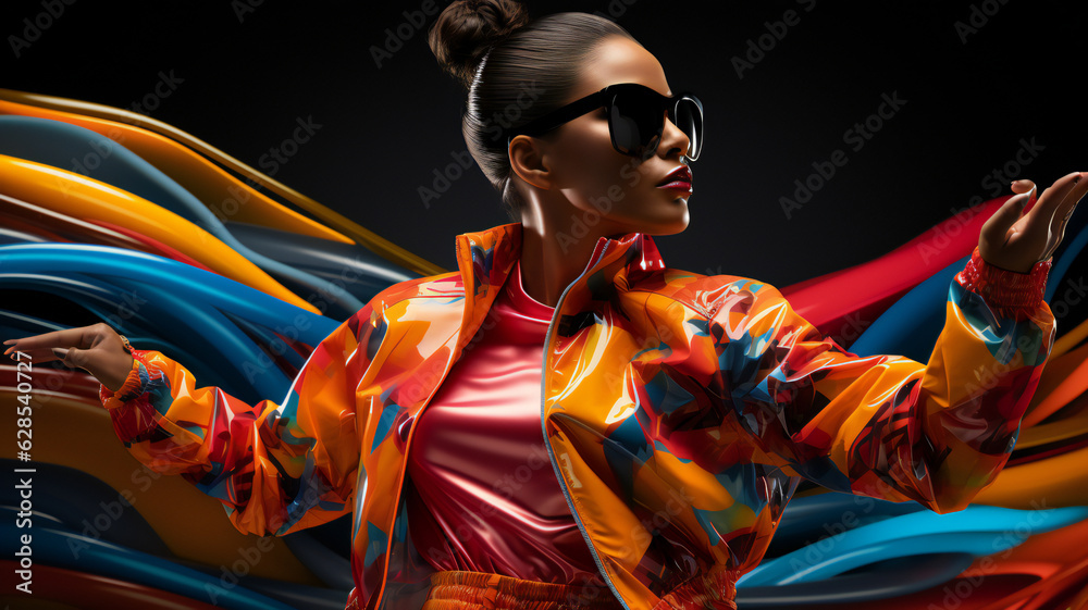 fashion woman colorful, the bold eclectic fashion styles of the Y2K era ...