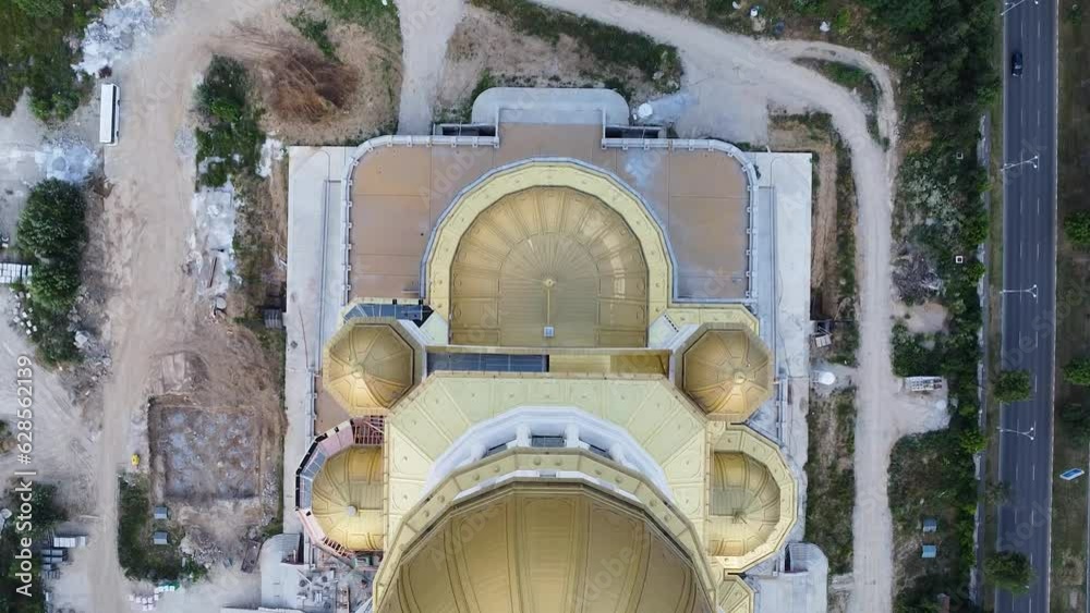 4K Drone flyover footage of the under construction Cathedral in ...