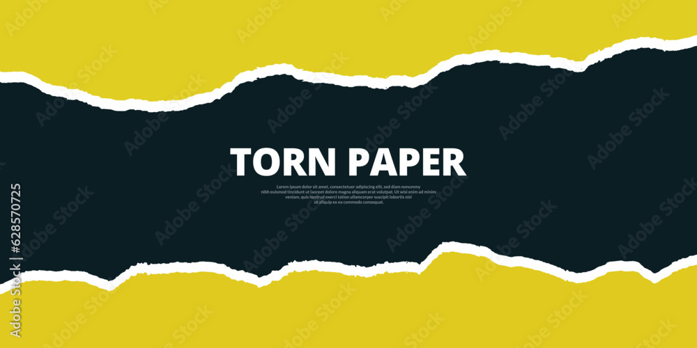 Torn paper Firefly and Bird Flower color ripped paper background post ...