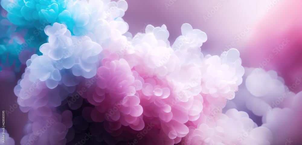 Microbiology Science Concept, Abstract Biology Macro. Colorful bubbles ...