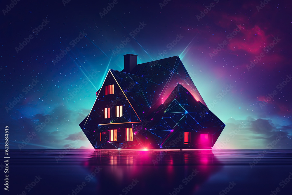 Concept of smart home technology. Cyber safety of house. Digital ... Concept of smart home technology. Cyber safety of house. Digital ...