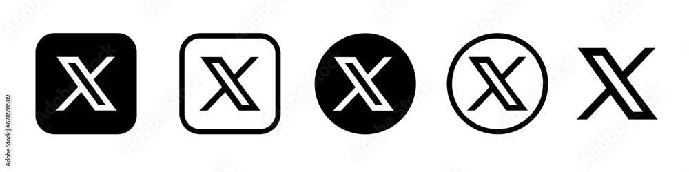 twitter new logo. Twitter X logo icon. X app logo icon transparent png ...