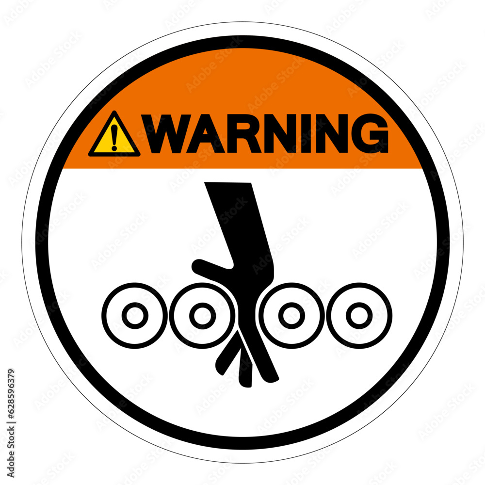 Warning Crush Hazard Symbol Sign, Vector Illustration, Isolate On White ...