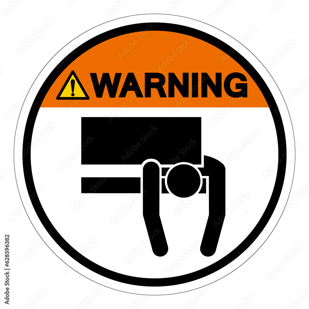 Warning Crush Hazard Symbol Sign, Vector Illustration, Isolate On White ...