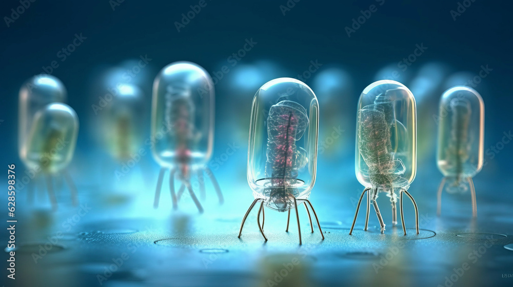 Modern synthetic nanorobots under a medical scanning electron ...