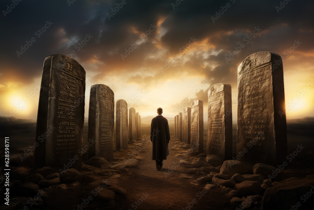 The Ten Commandments: Tablets of the Law, Tablets of Stone, Stone ...