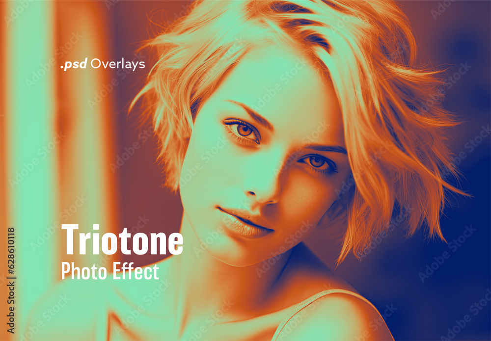 Trio Tone Photo Effect Stock Template | Adobe Stock