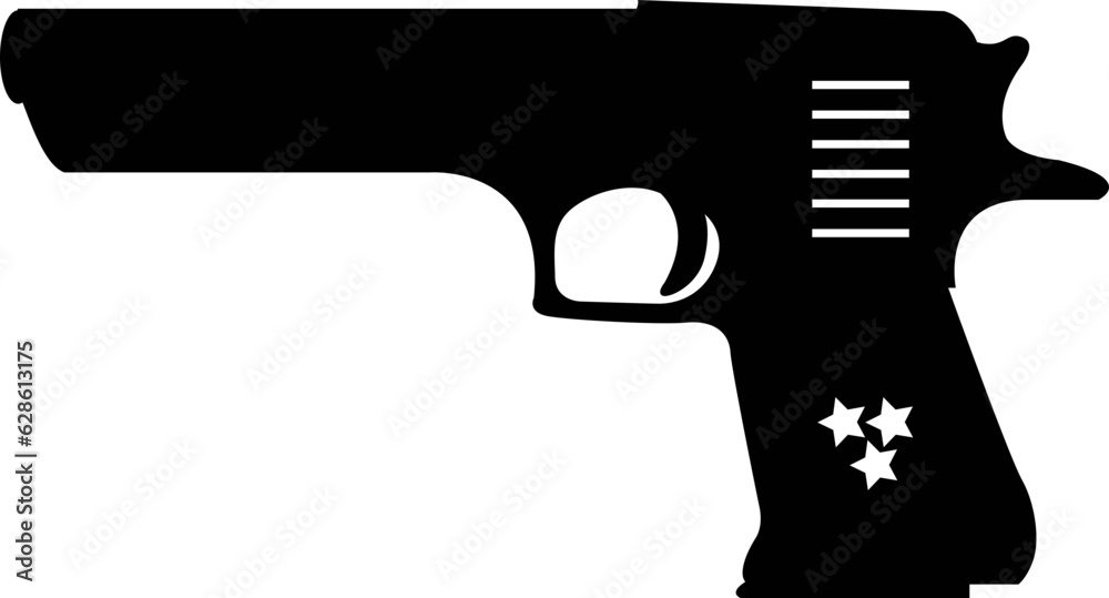 hand gun SVG vector cut file for cricut and silhouette Stock Vector ...