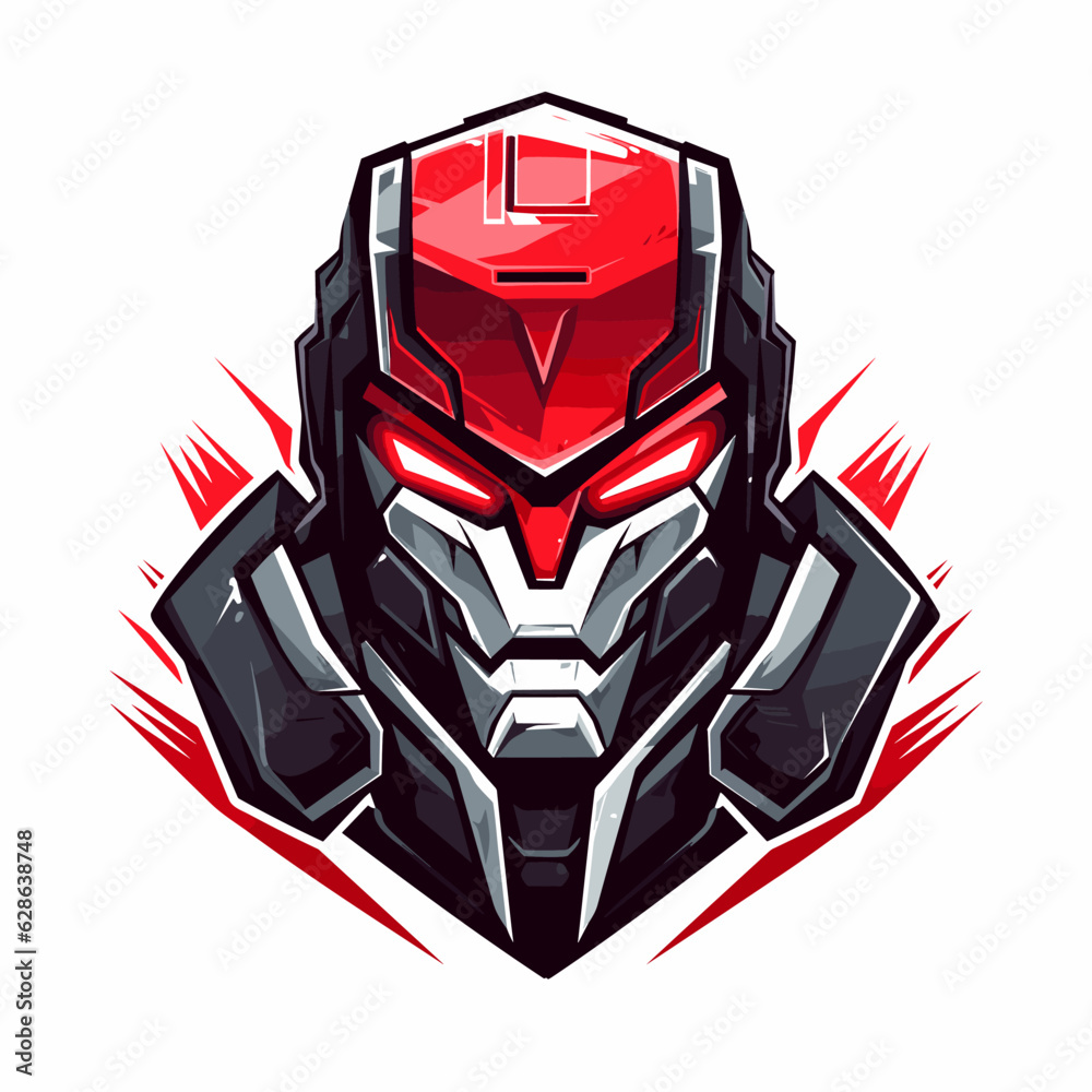 Esport vector logo robot, robot icon, robot head, vector, sticker Stock ...