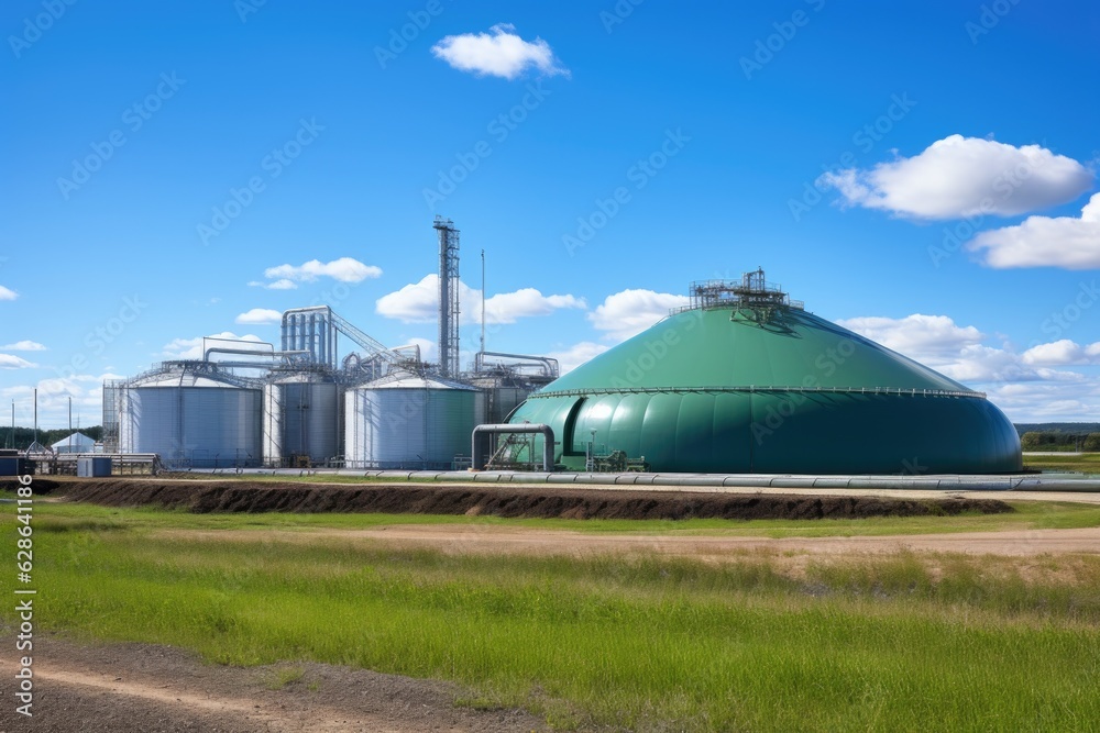 anaerobic digestion tanks with biogas production Stock Photo | Adobe Stock