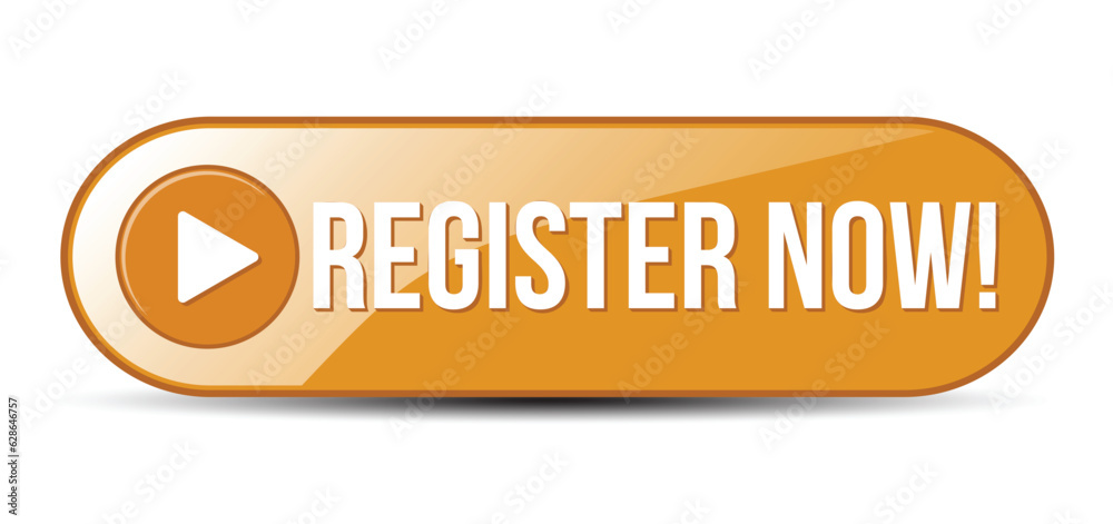 Register Now Button, Register Here, Badge, Emblem, Seal, Push Button ...