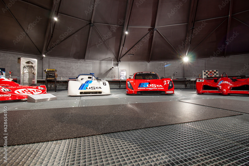 In the hall of racing cars in the automuseum in Romanshorn Stock Photo ...