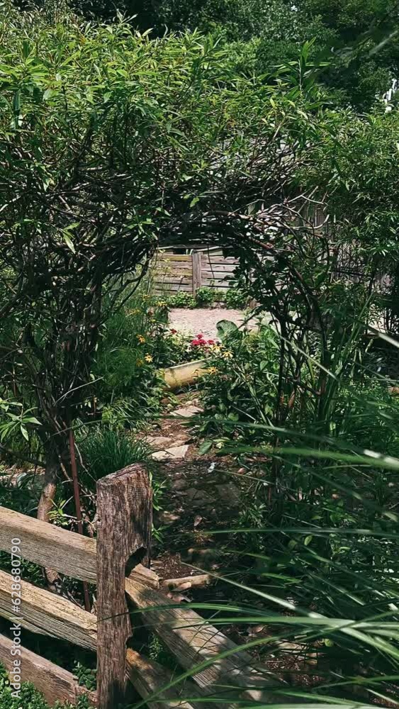 wooden bridge in the forest,stone, nature, rock, water, forest, tree ...