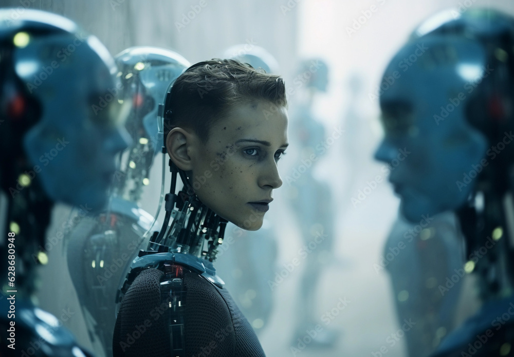 Captivating high-resolution image featuring a woman's face, intricately ...