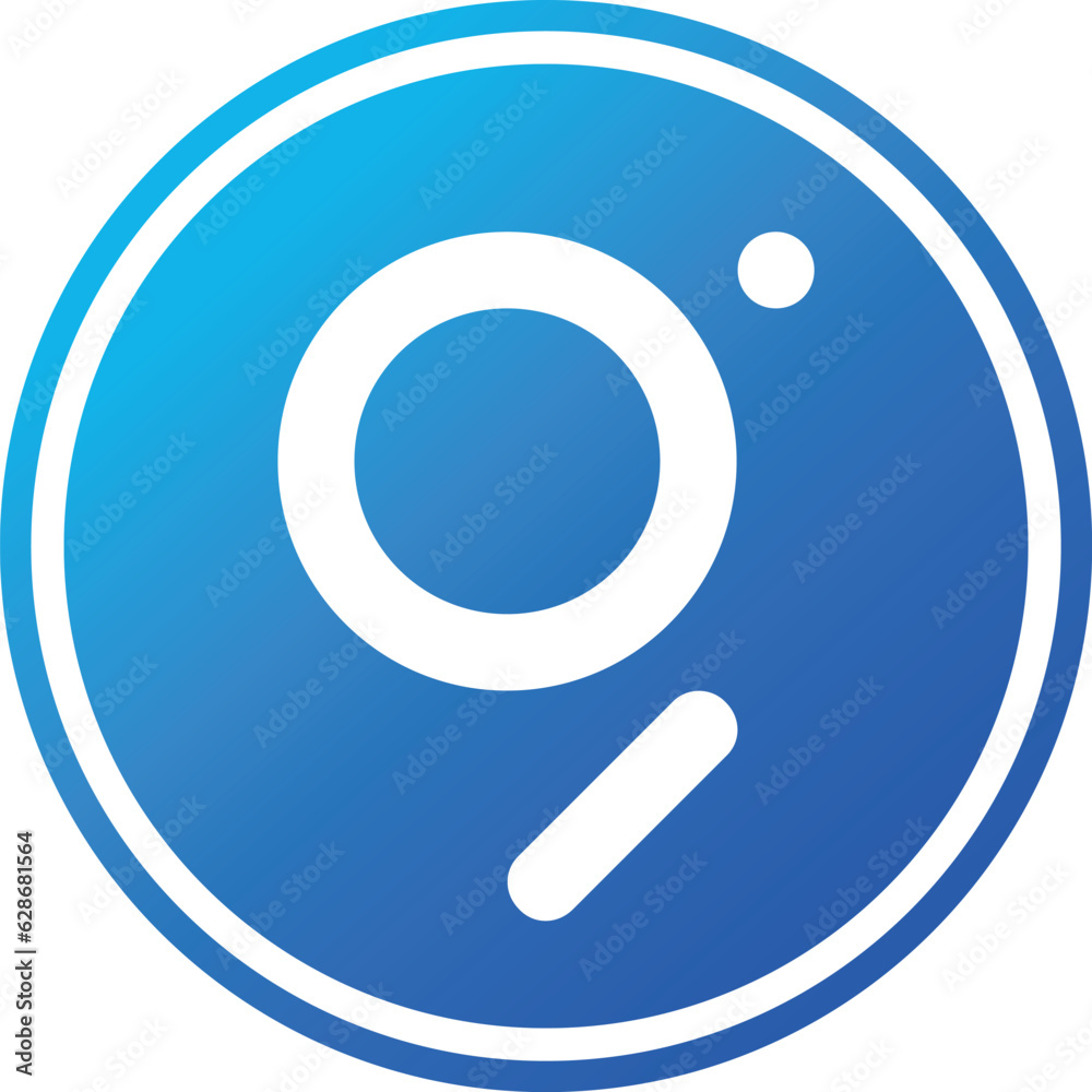 Cryptocurrency logos in blue circle. vector logo images. 3d ...
