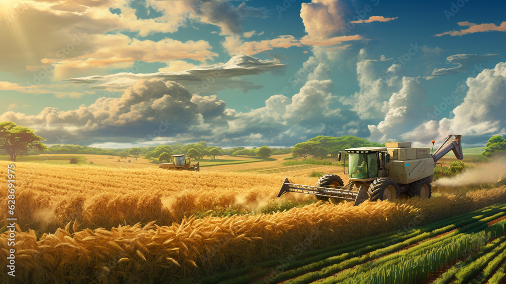 World farming and agriculture day, illustration concept of sustainable ...