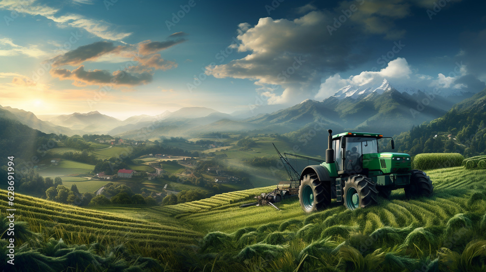 World farming and agriculture day, illustration concept of sustainable ...