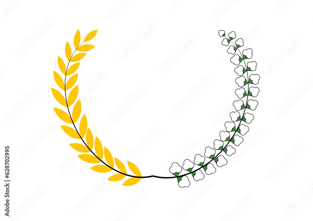 Padi dan kapas png Stock Illustration | Adobe Stock