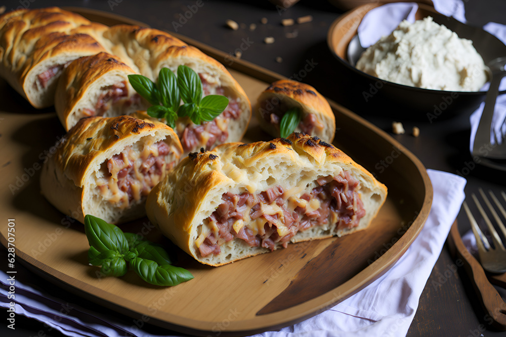 Delicious snacks from a snack bar, snacks from a bar that are tasty on ...