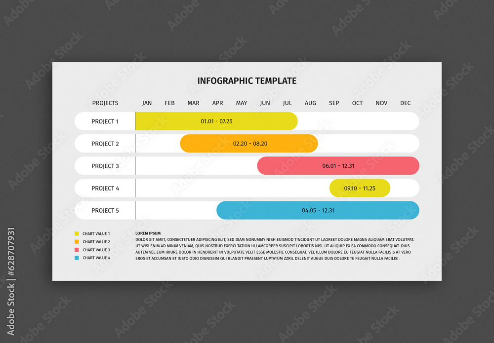 Project Schedule Infographic Template Stock Template | Adobe Stock