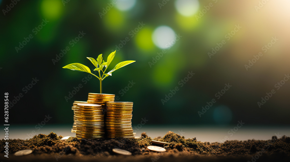 ESG concept of environmental, social, governance. ESG small tree on ...