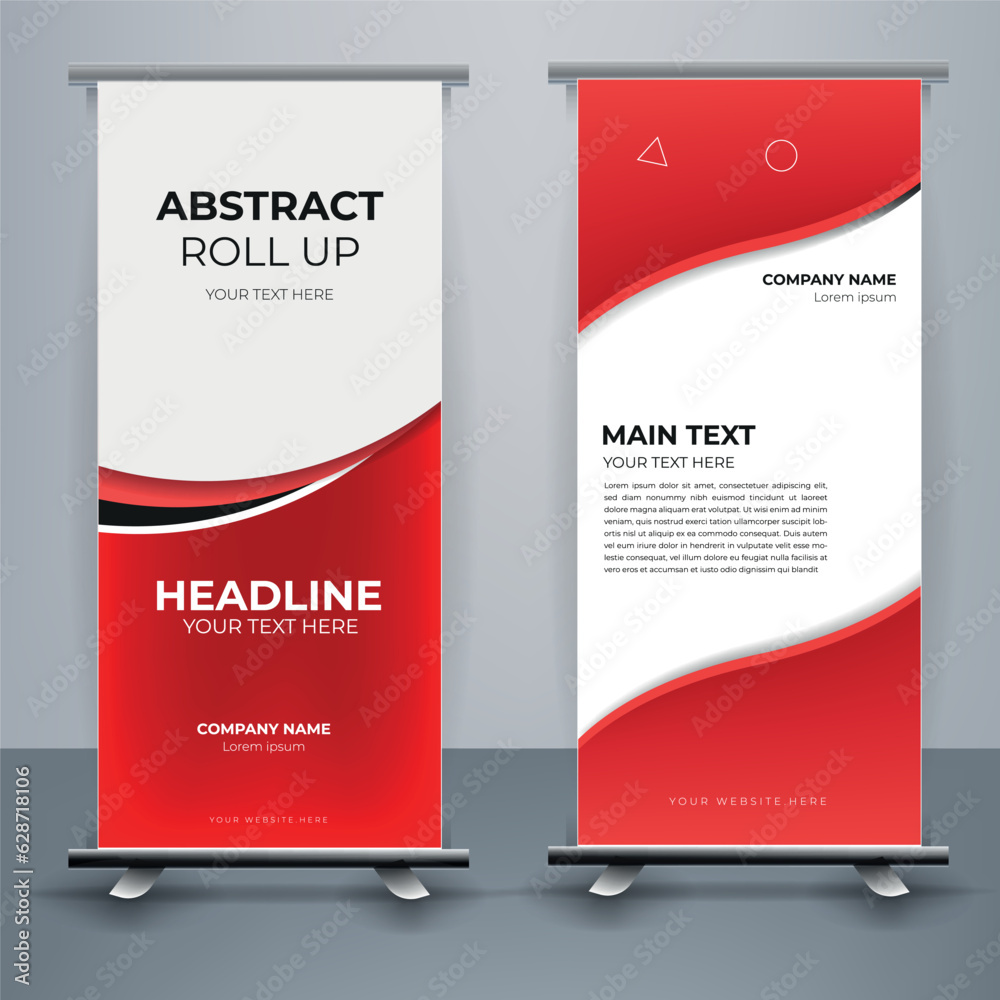 Modern roll up banner template, Standee template, X-banner template ...