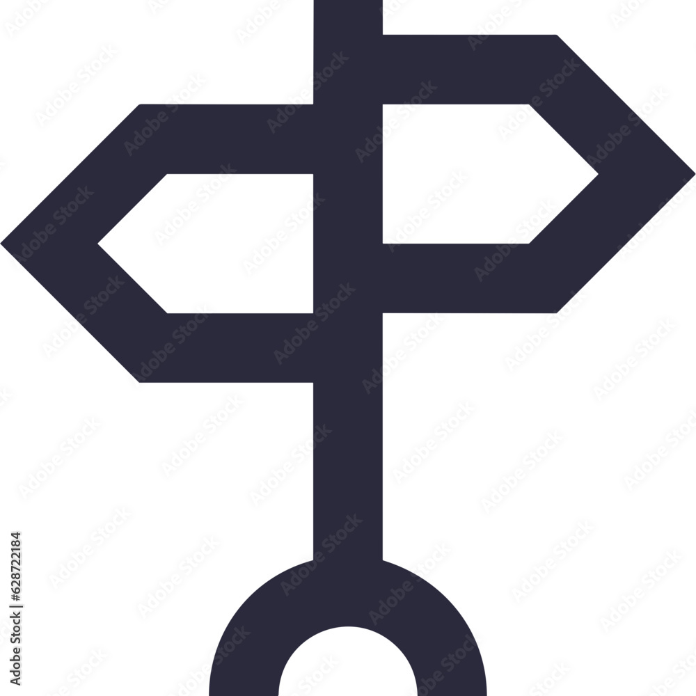 Signpost direction icon symbol vector image. Illustration of the arrow ...