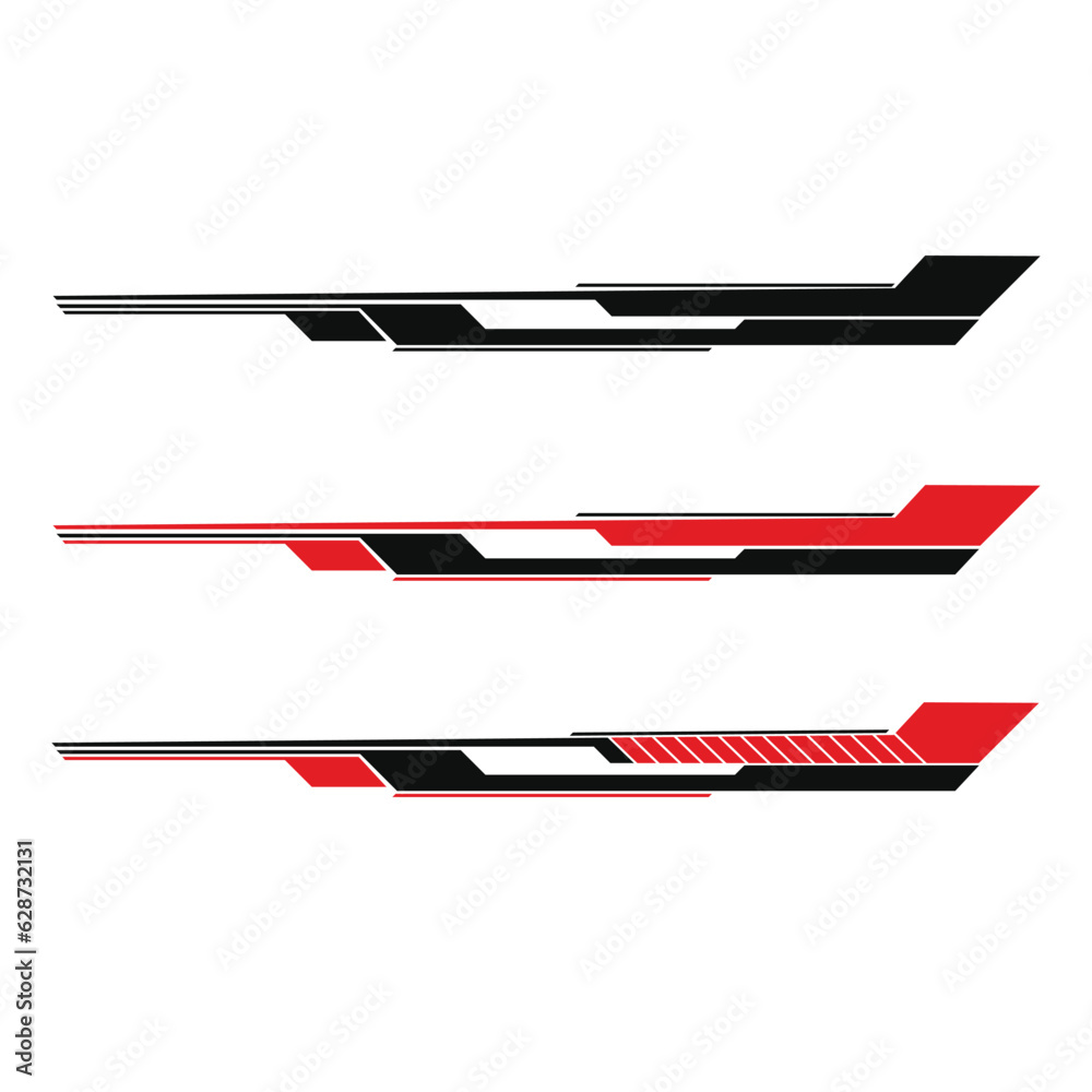 vector decal car. line strip decal sticker. modern car decals Stock ...