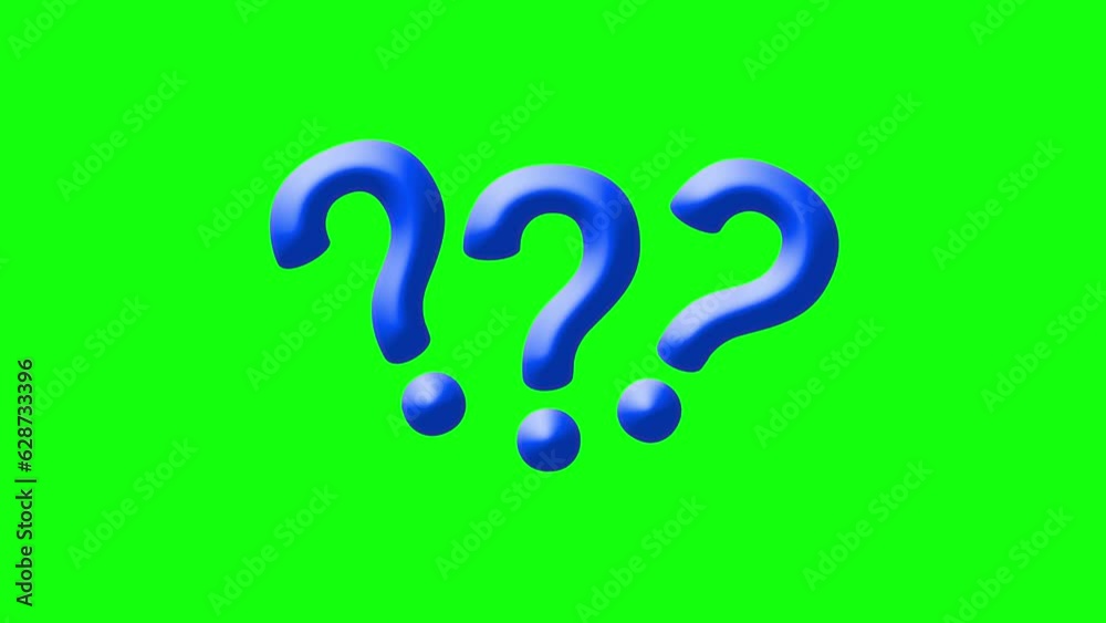 question mark, curious asking confused icon symbol greenscreen ...