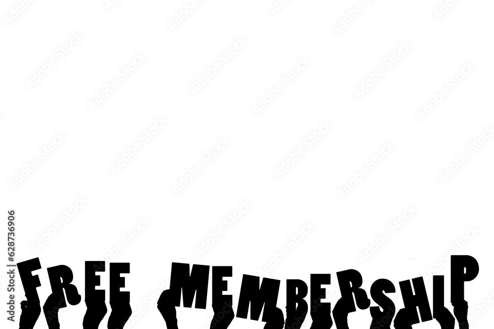Digital png illustration of free membership text on transparent ...