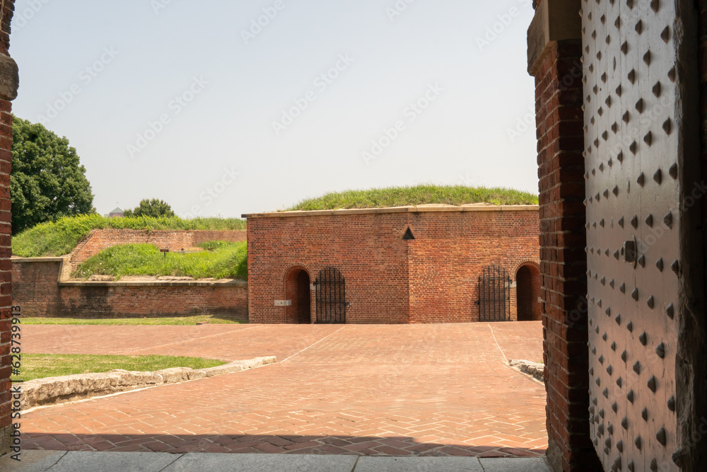 Baltimore, MD US - July 26, 2023: Fort Mchenry's outer most walls made ...