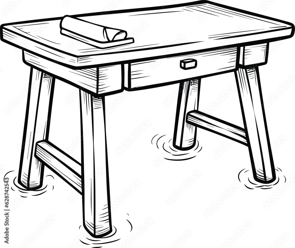 Desk coloring pages vector animals Stock Vector | Adobe Stock
