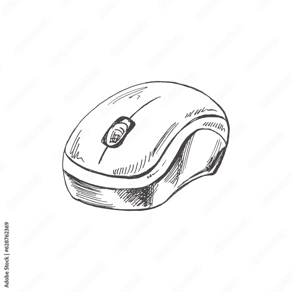 Vector hand-drawn school and office supplies Illustration. Detailed ...