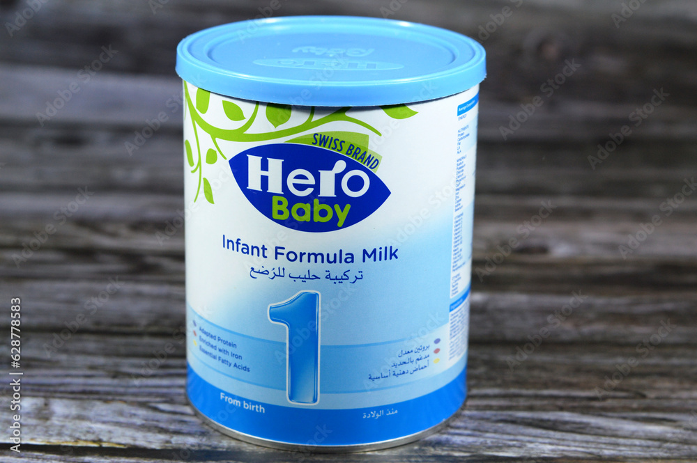 Giza, Egypt, July 21 2023: Hero Baby Infant Formula Milk 1 One, formula ...