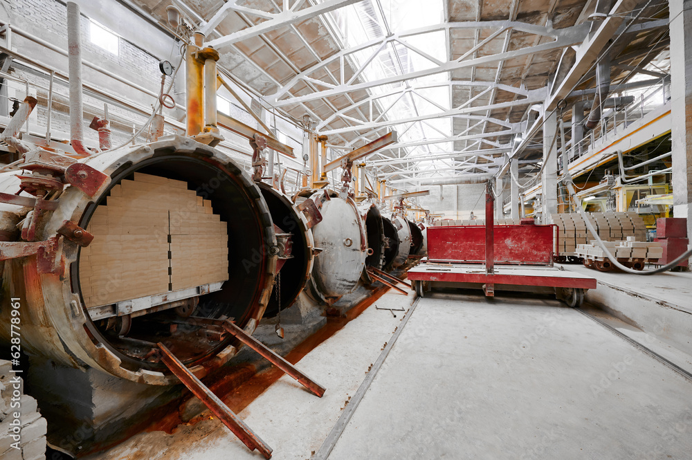 Open digestion autoclave hardening in plant workshop Stock Photo ...
