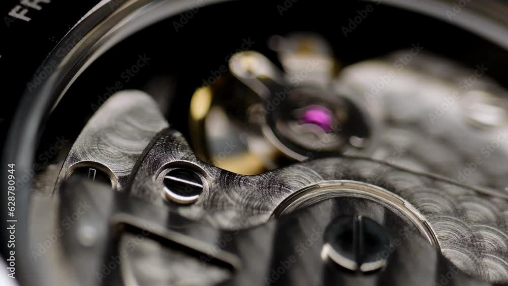 Mechanical watches with gears and cogs. Watch or clock mechanism ...