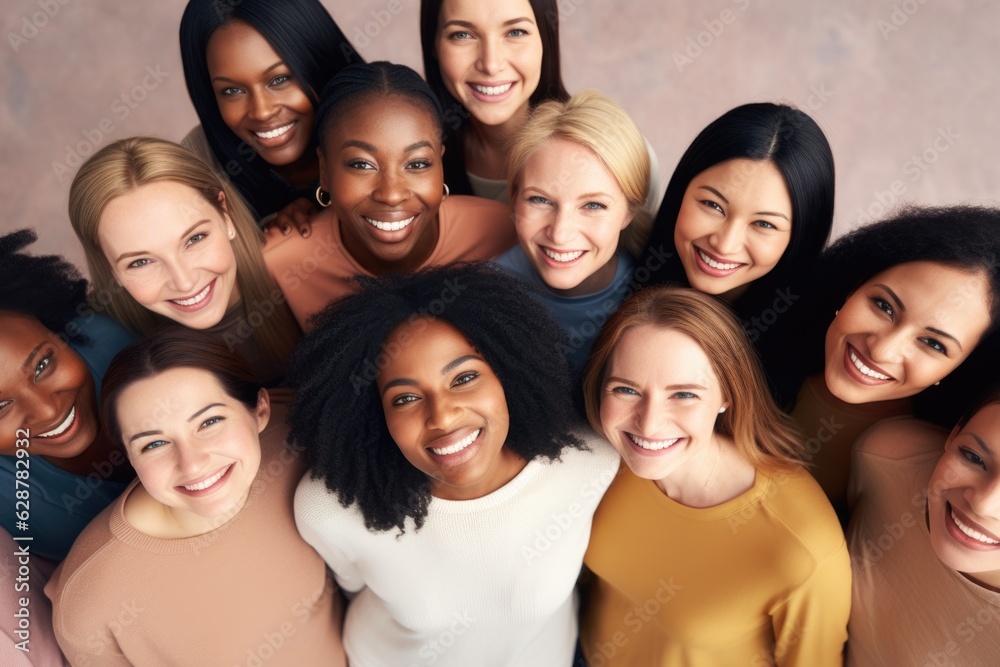 Generative AI - Embracing Diversity: Optimistic and Happy Women ...