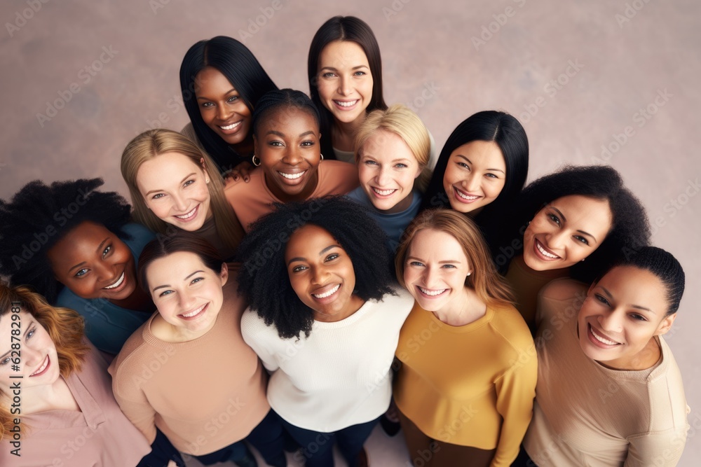 Generative AI - Embracing Diversity: Optimistic and Happy Women ...