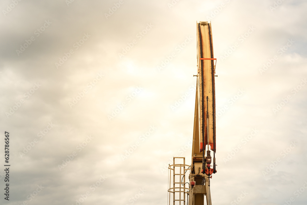 Crude oil beam pump or Donkey pump, operating for crude oil enhancing ...