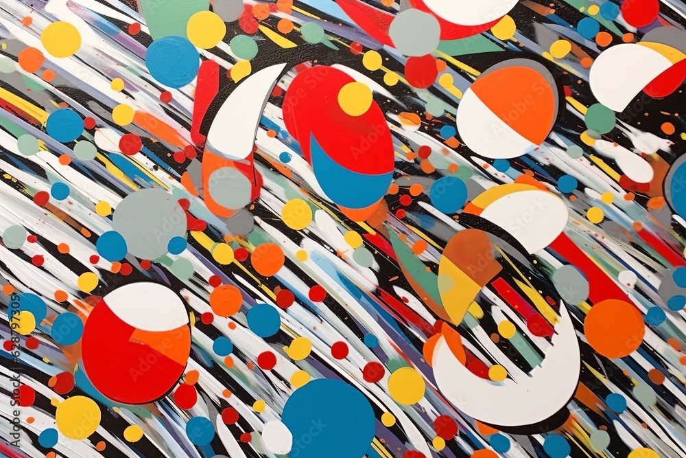 Kinetic Pattern Pop Art Paint Background Design Stock Illustration ...