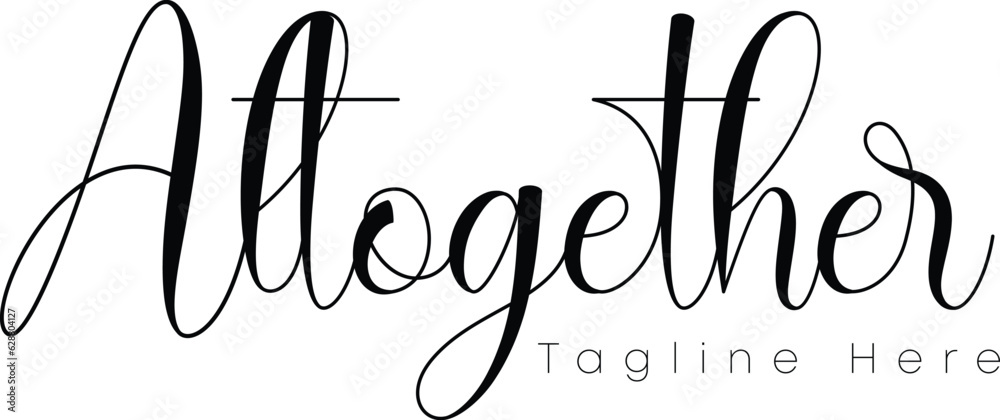 Altogether signature logo for your business Stock Vector | Adobe Stock