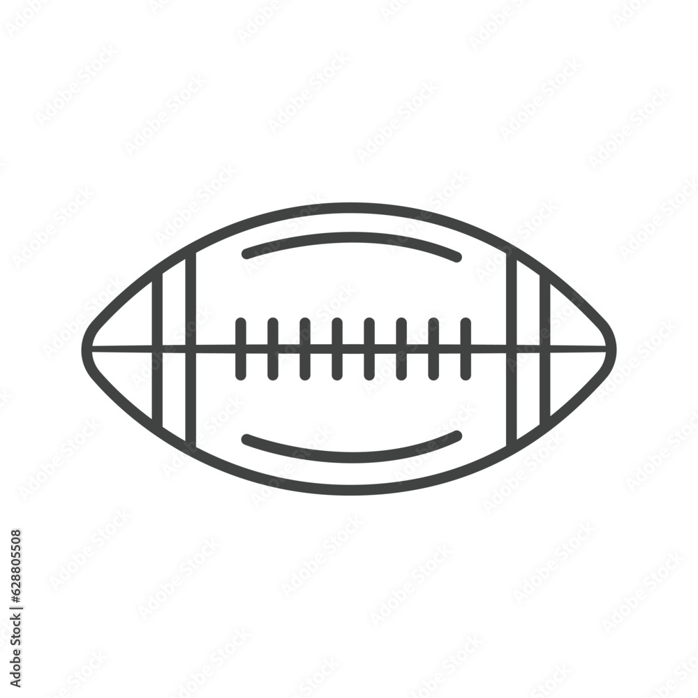 American football Outline, Rugby Vector, Rugby illustration, American ...