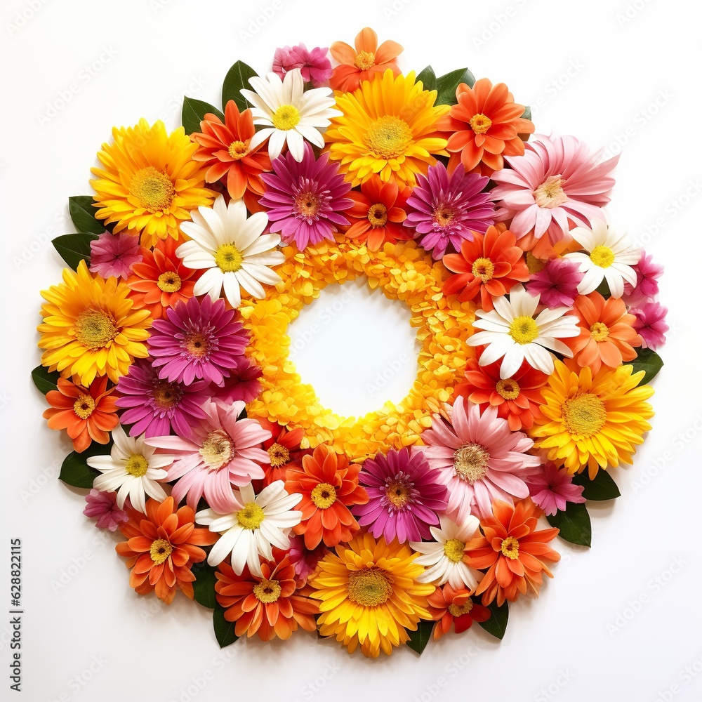 Onam festival floral designs called' Athapookkalam'. Onam is a ...
