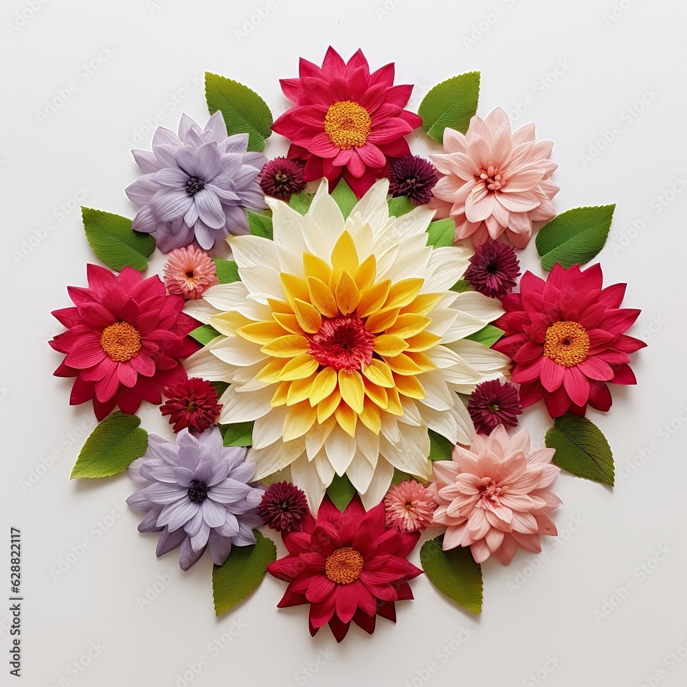 Onam festival floral designs called' Athapookkalam'. Onam is a ...