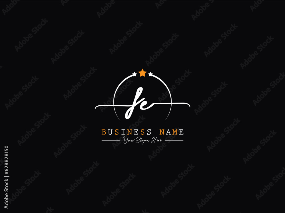 Abstract Letter Fe ef Logo Icon, Signature Lettering Fe Logo Design For ...
