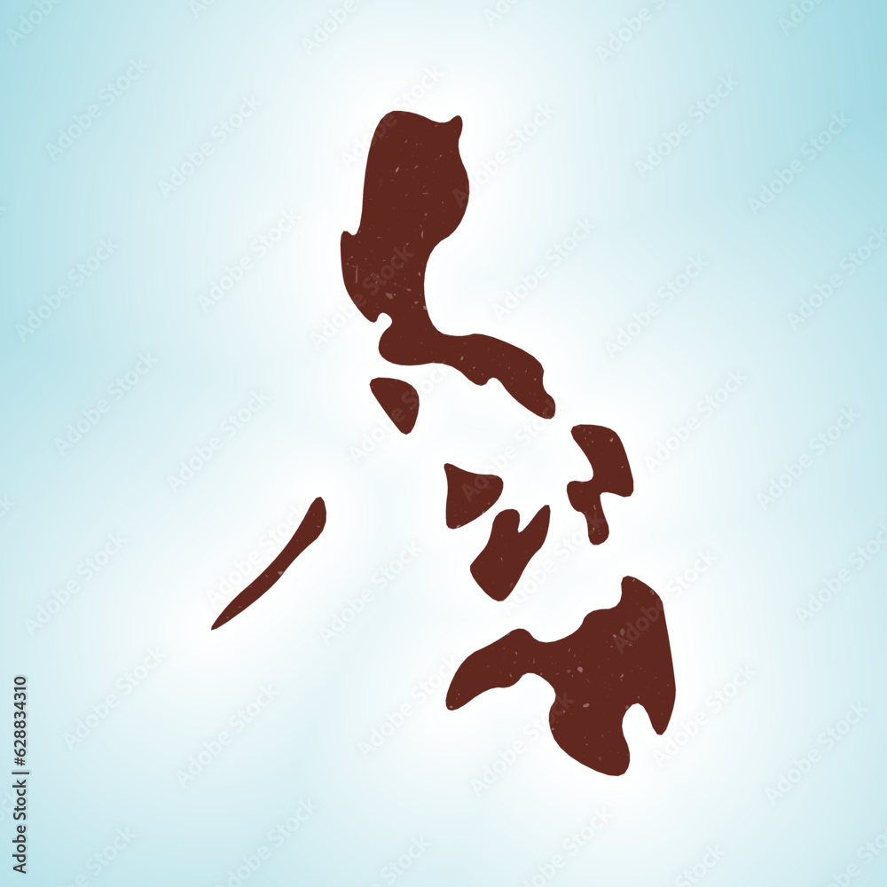 Philippines shape on gradient background. Country map with scratch ...